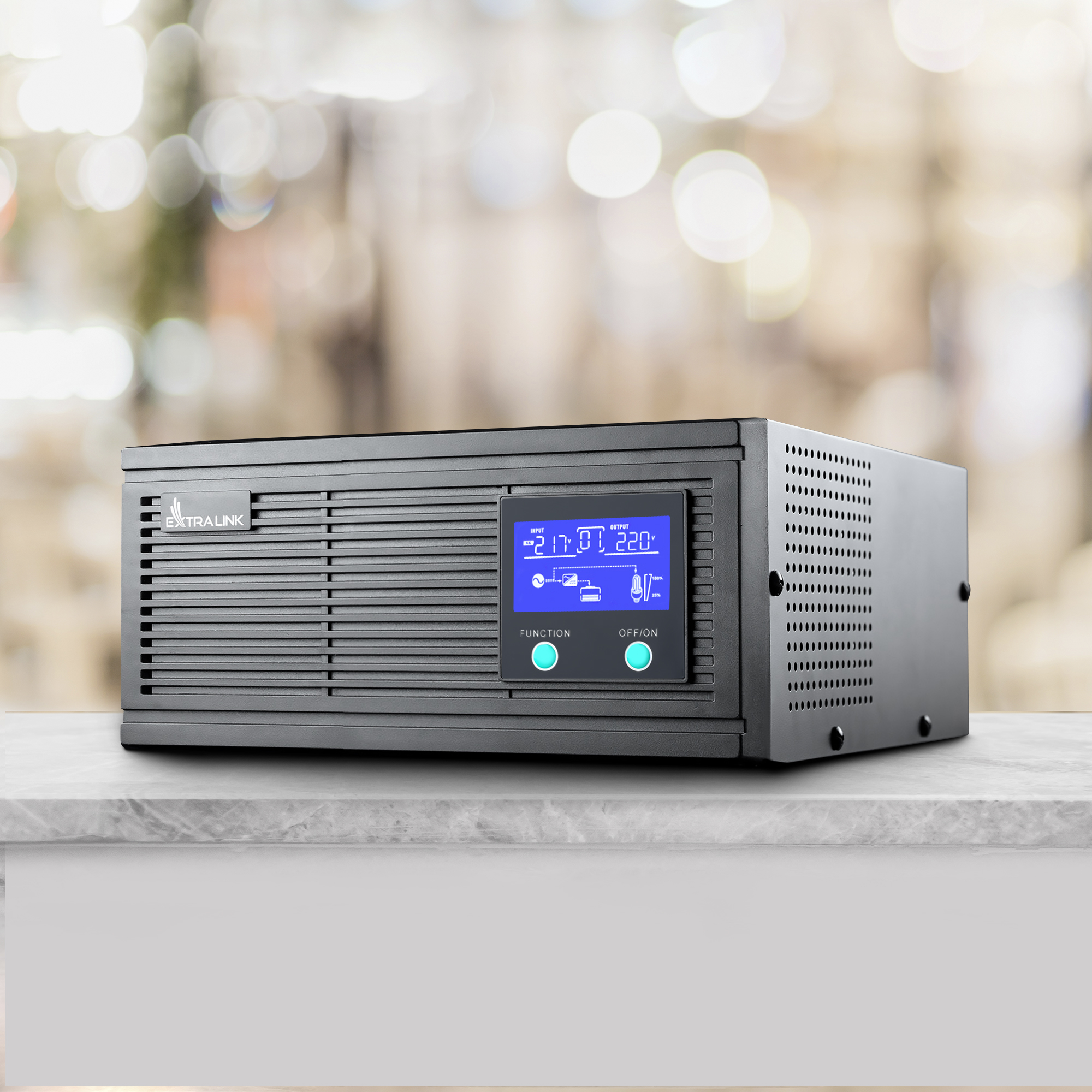 Set Extralink Piorun 3000VA/2100W Invertor + 2x Baterie Extralink AGM ...